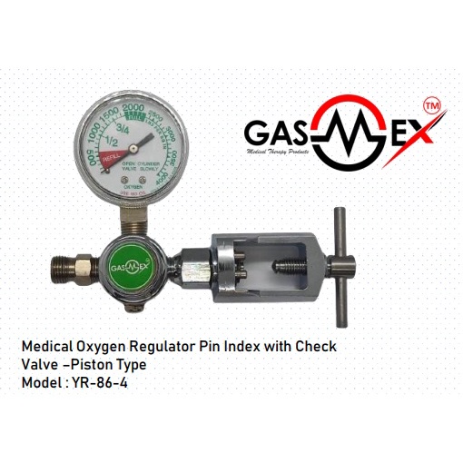MEDICAL OXYGEN REGULATOR PIN INDEX WITH CHECK VALVE – PISTON TYPE ...