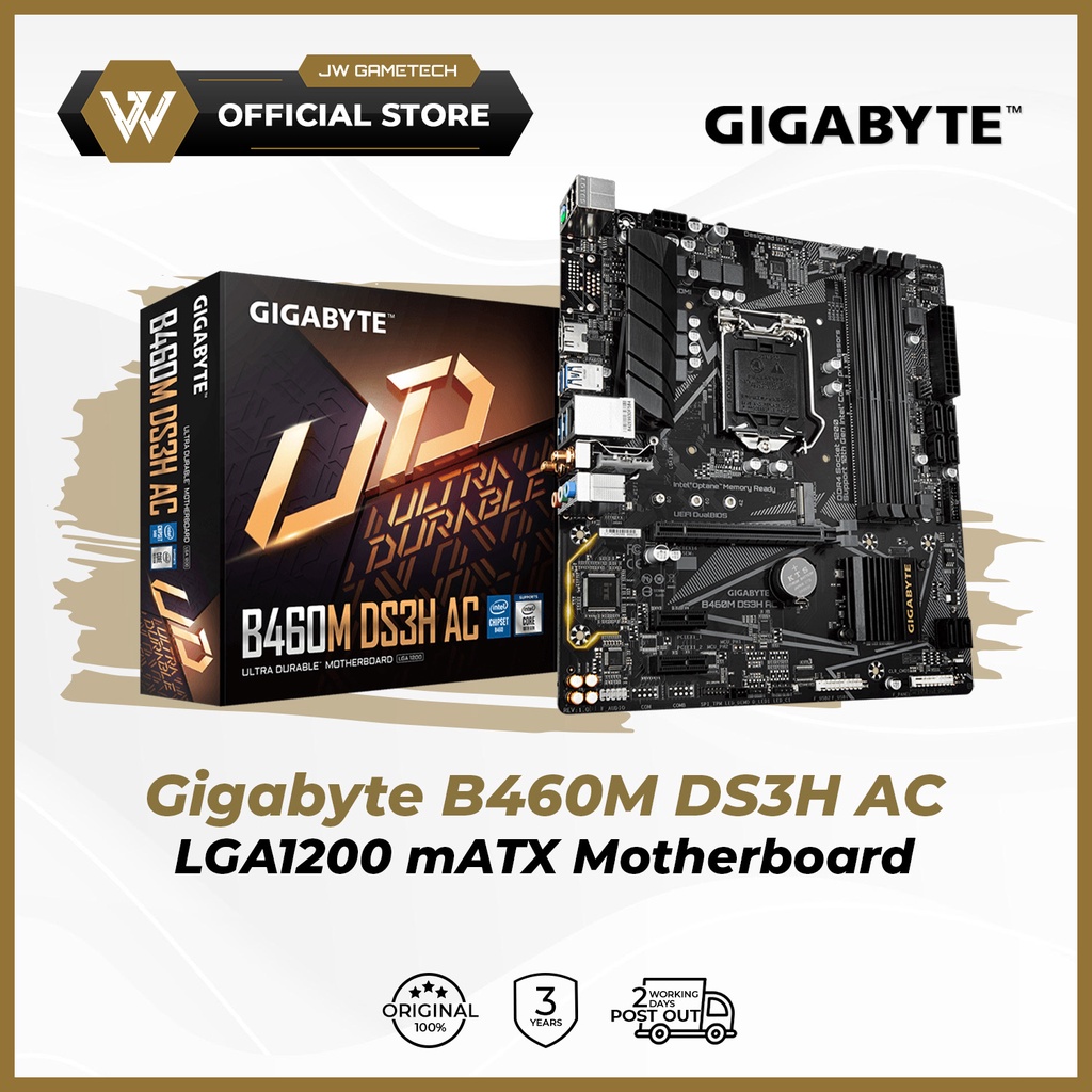 Gigabyte B460M DS3H AC LGA1200 mATX Motherboard | Shopee Malaysia