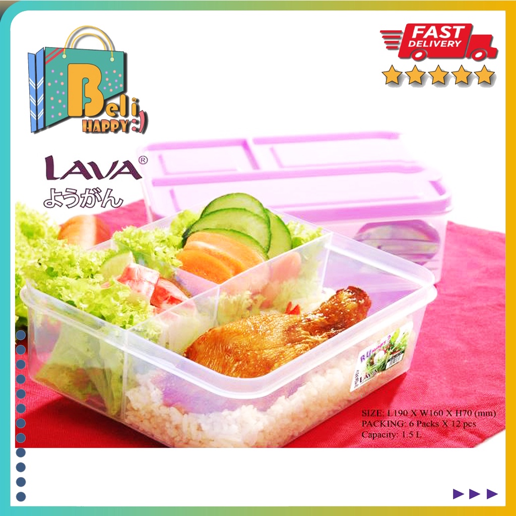 [LAVA] Compartment Lunch Box With Divider/ Student Workers Microwave ...