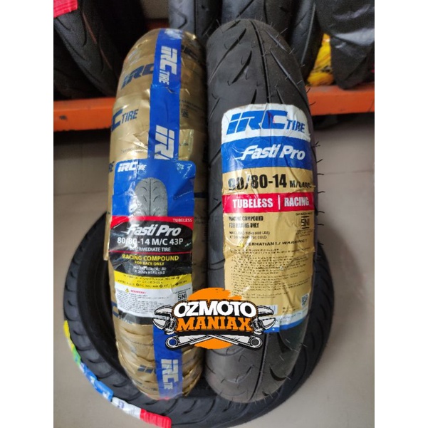 IRC Fasti Pro 80 Tire Package/80-14 & 90/80-14 (Soft Compound) | Shopee ...