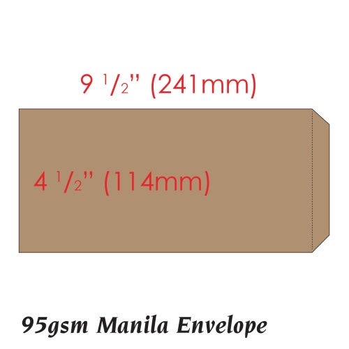 4 1/2" x 9 1/2" Manila Envelope | 4" x 9" Brown Envelope | Kraft ...