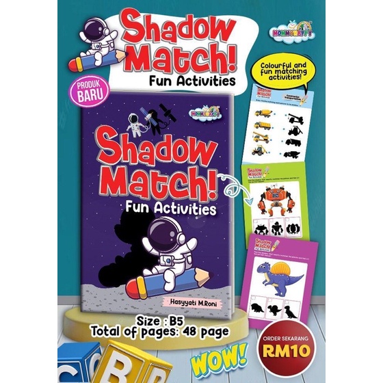 [READY STOCK] SHADOW MATCH ACTIVITY BOOK FOR CHILDREN (aktiviti melukis ...