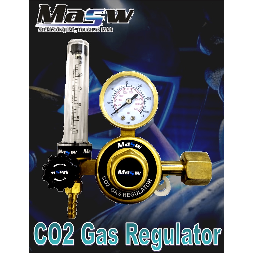 Masw /ACO CO2 Gas Mig Flow Meter Welding Weld Flowmeter Regulator Gauge ...