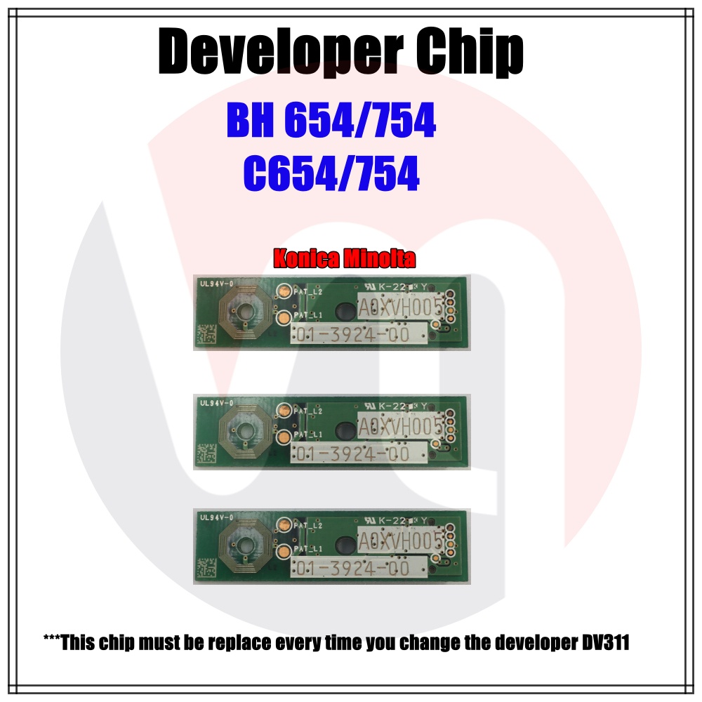 Original Konica BH654/754 C654/754 Developer Chip Minolta Developer ...