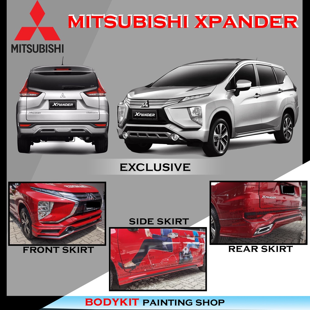 MITSUBISHI XPANDER EXCLUSIVE STYLE FULL SET FULLSET SKIRTING (FRONT ...