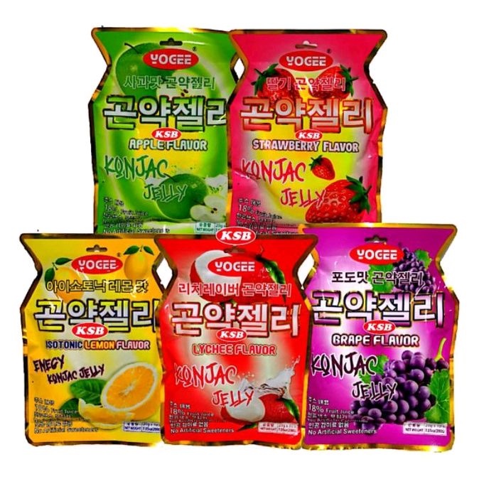 【20g x 10 pcs】Yogee Konjac Jelly Lychee/Strawberry/Apple/Grape/Isotonic ...