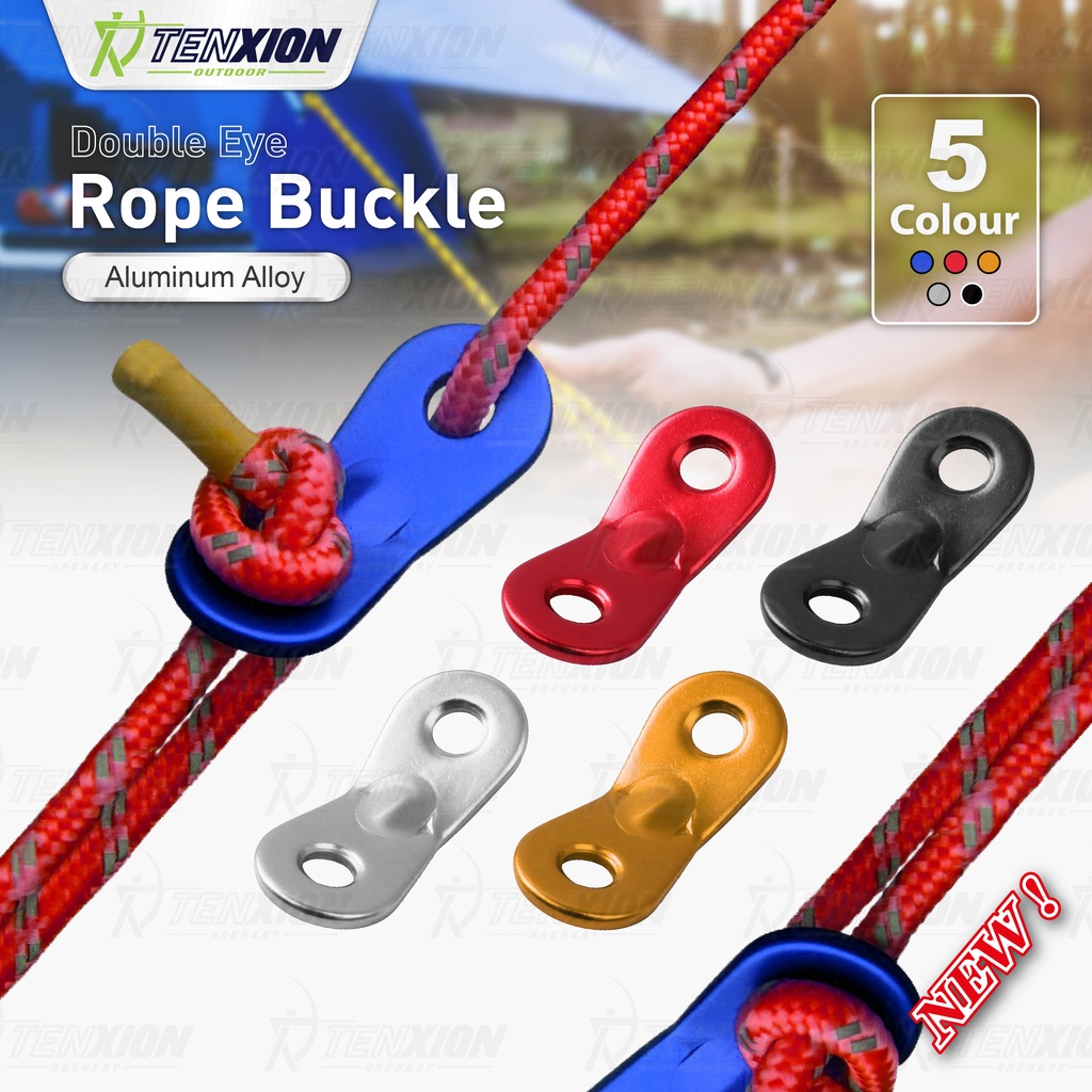 TenXion Outdoor Aluminum Alloy Double Eye Wind Rope Buckle Peanut ...