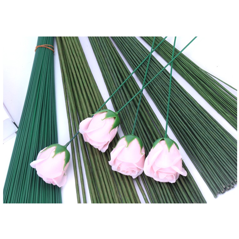 GREEN STEEL STICK Flower Stick / Flower Stem / Bouquet Wrapping Stick ...