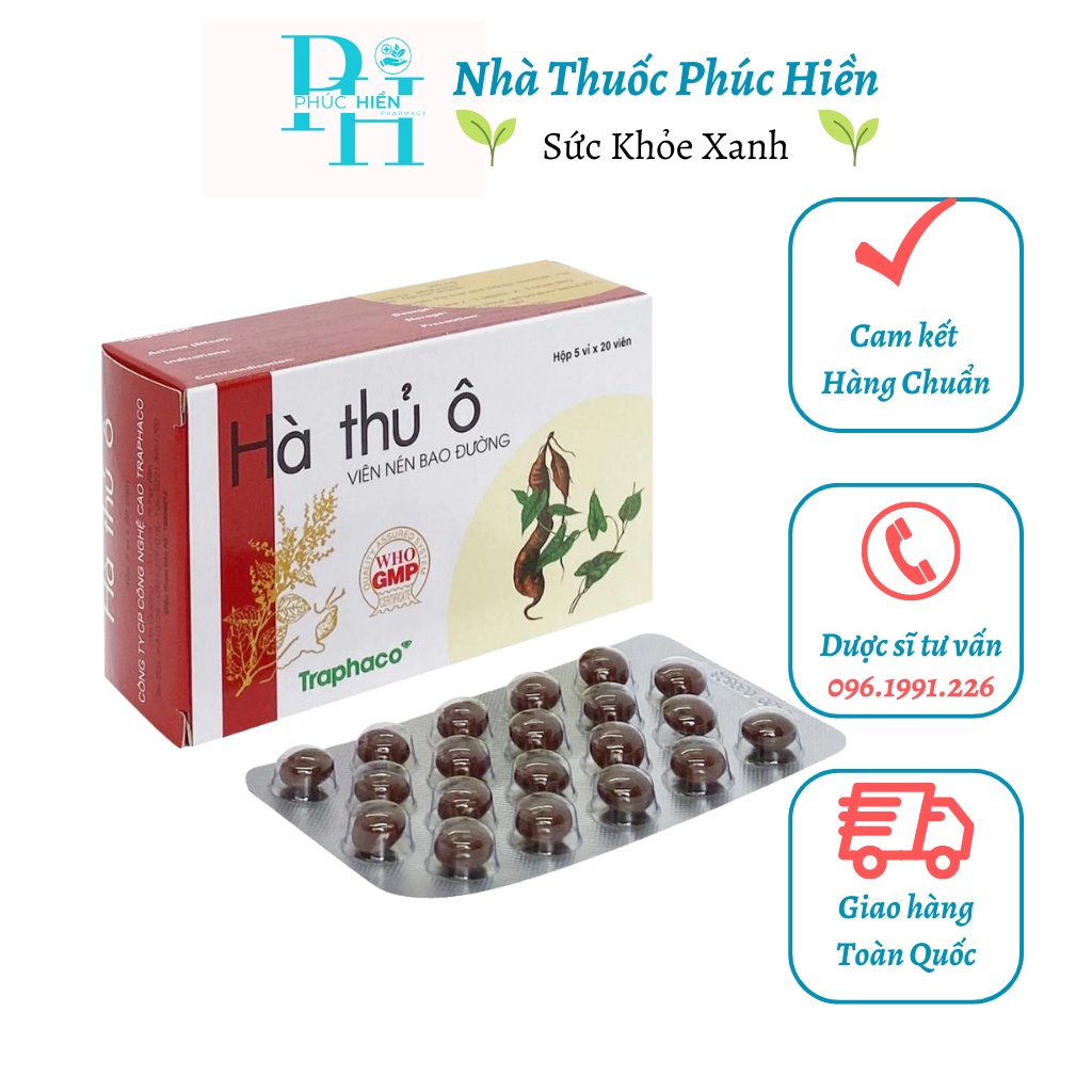 Ha Thu O Traphaco Tonic Blood, Kidney Tonic, Blackening Hair Beard Box ...