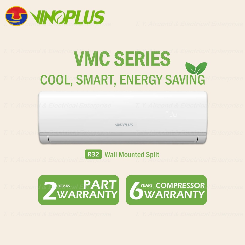 VinoPlus VMC-R32 Aircond (Non-Inv) (1.0HP, 1.5HP, 2.0HP & 2.5 HP) Cold ...