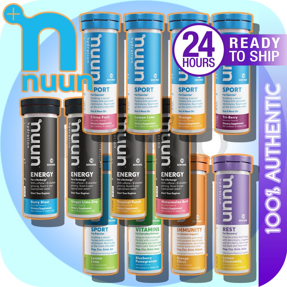 Nuun Sport | Nuun Energy | Nuun Complete Hydration Pack | Electrolyte ...