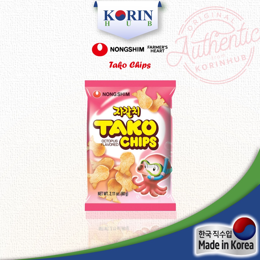 Nongshim Tako Chips Snack/Octopus Snack/Octopus Flavored/Octopus Snack ...