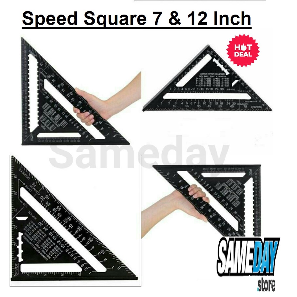 SIKU Speed Square Carpenter Woodworking Angle Triangle Ruler 7inch ...