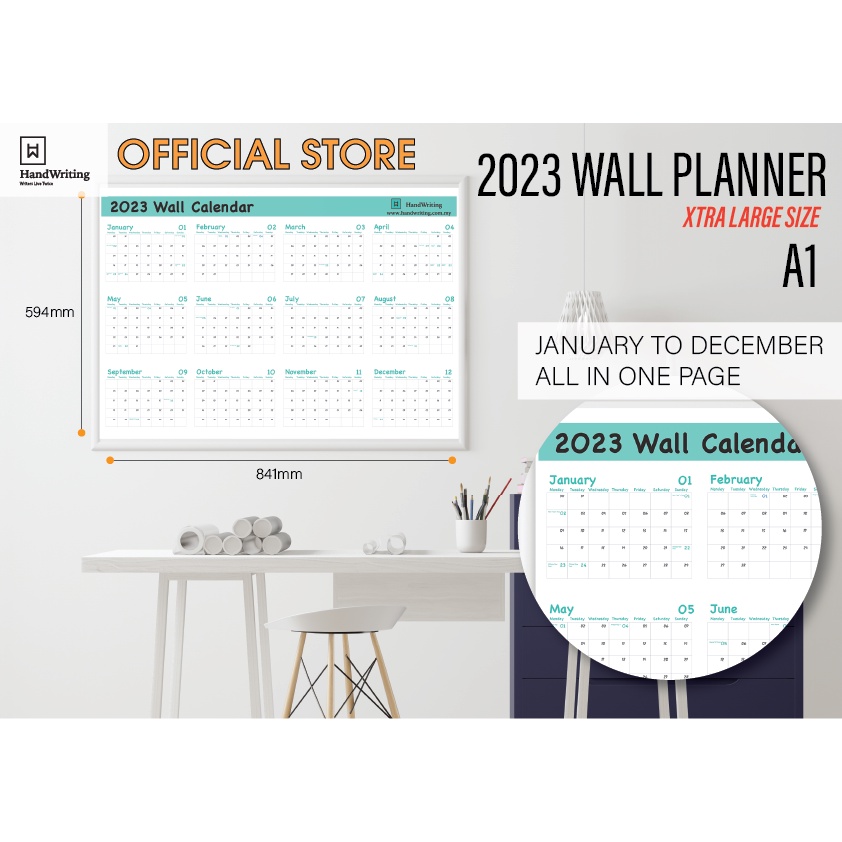 Handwriting A1 Wall Planner - Extra Large Size WP-A1 | Shopee Malaysia