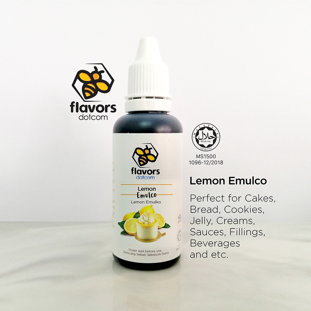 [HALAL] Flavors Dotcom Food Flavouring - Lemon Emulco (35g) / Lemon ...