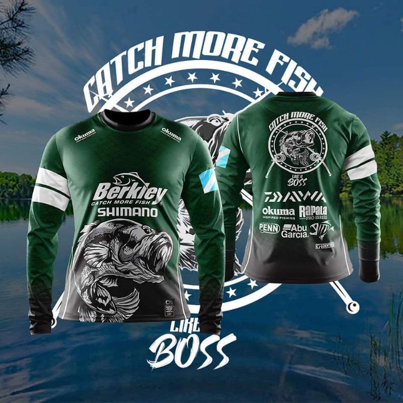 baju pancing full sublimation green edition & red edition readystok ...