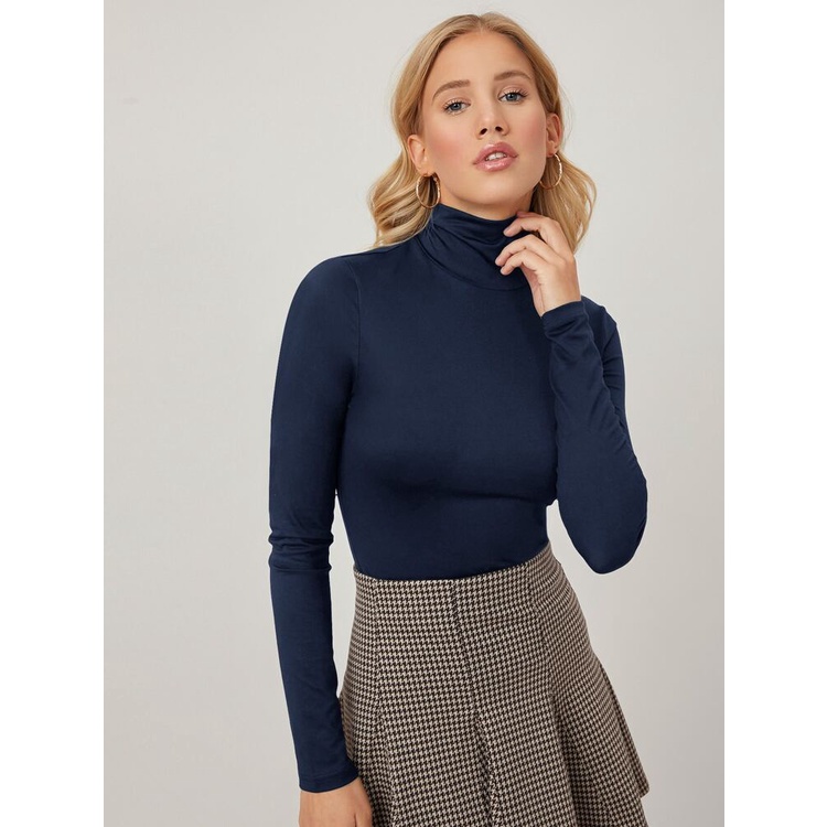 Inner Blouse High Neck Soft Cotton Fabric Stretchable Material | Shopee ...