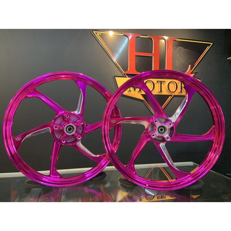 HL S6 CNC RIM Y125Z Y15ZR Y16ZR LC4S RS150R SPORTRIM 6 BATANG CNC ENKEI RSX RS LC V7 135LC Y15 ...