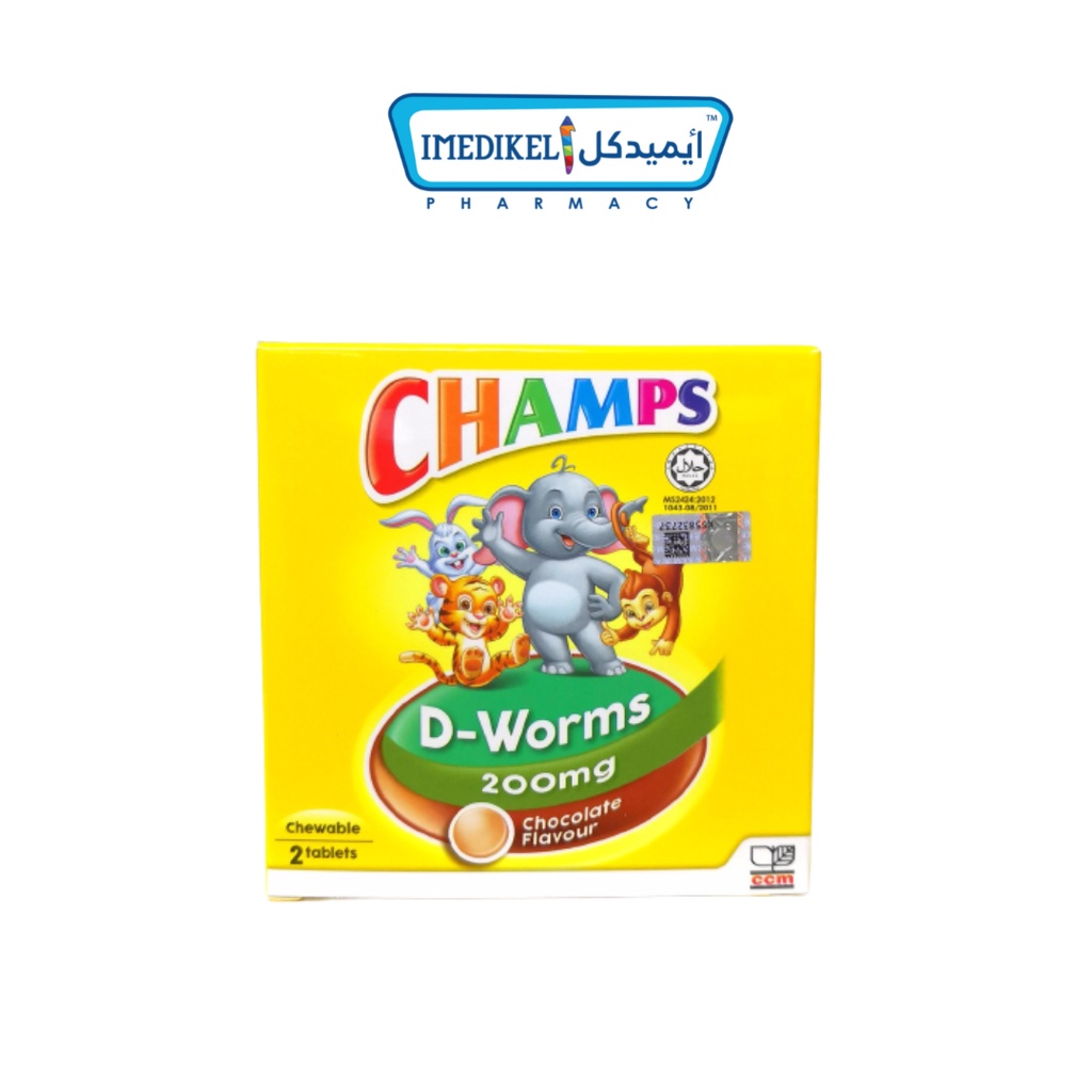 ( READY STOCK ) CHAMPS D-WORMS TABLET (2X2'S) | Shopee Malaysia