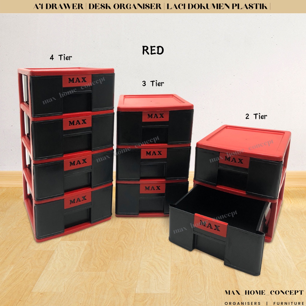 TERMURAH A4 SIZE DRAWER (2/3/4 TIER)| DOCUMENTS' STORAGE DRAWER ...