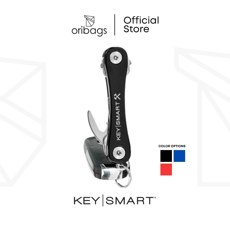 KeySmart Rugged Aluminium Compact Key Holder w/ Pocket Clip & Bottle ...