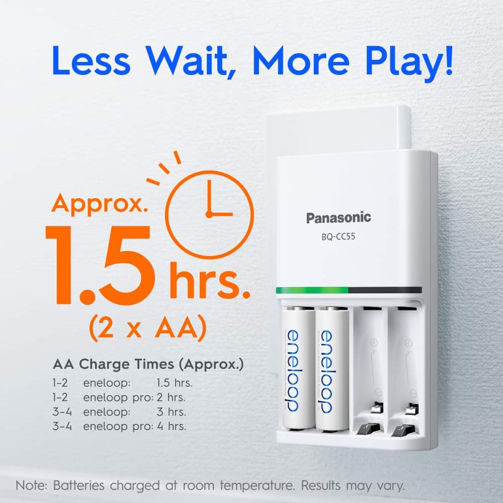 Panasonic Eneloop Pro Smart 2 Hr Quick Charger 4 Cell Aa Eneloop Pro