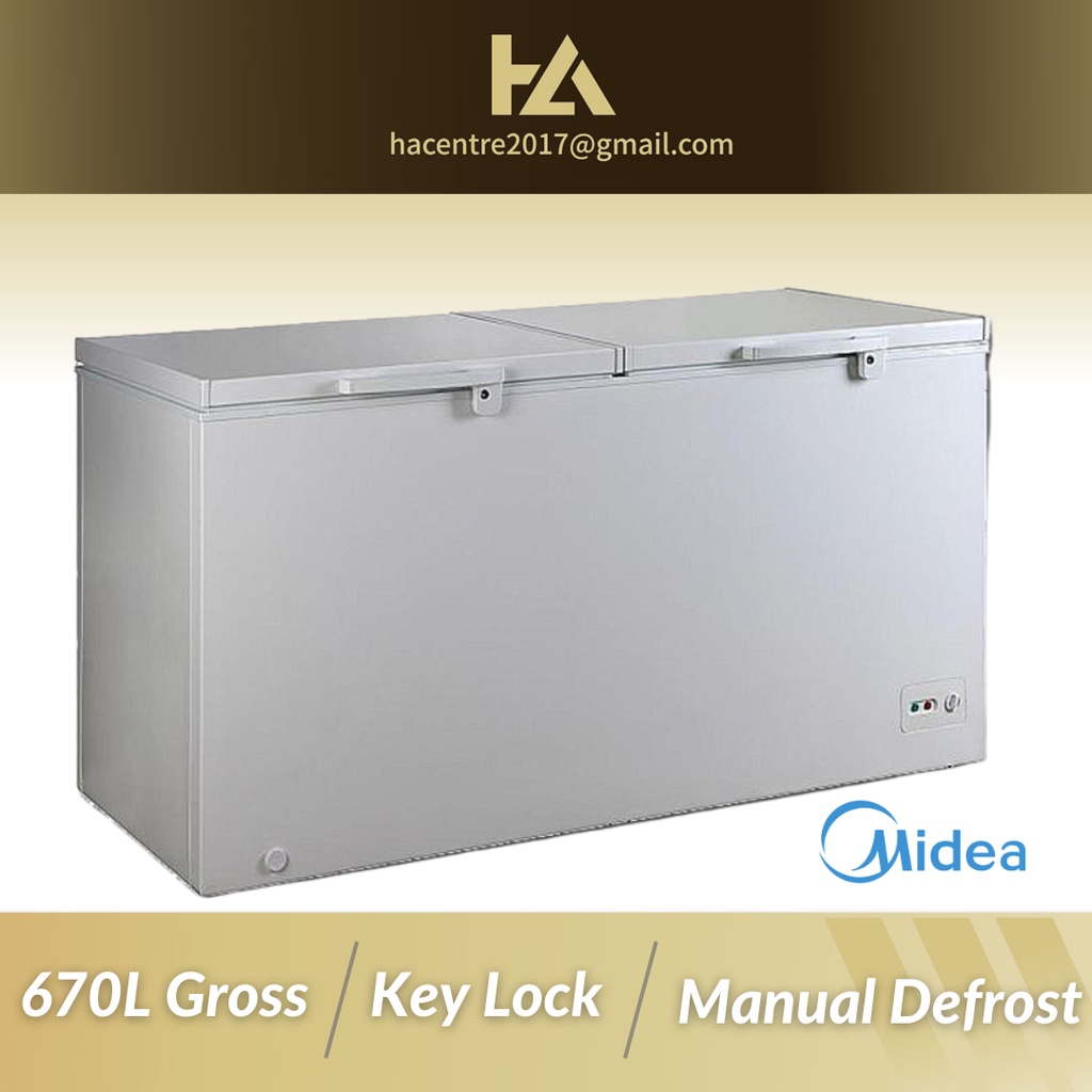 Midea 670L 2 Doors Chest Freezer MDRC698FZG01MY | Shopee Malaysia