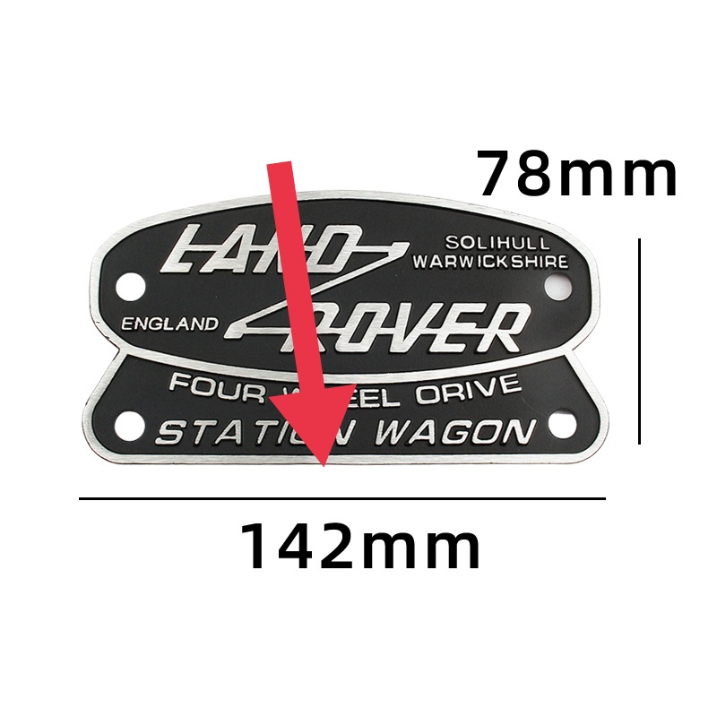 Aluminum Emblem for L&&and Rover Logo Four wheel orive Station wagon ...