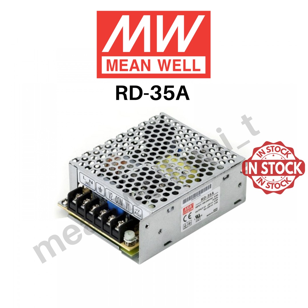 Mean Well RD-35A / 32W 5Vdc AC-DC 32-35W Dual output enclosed power ...