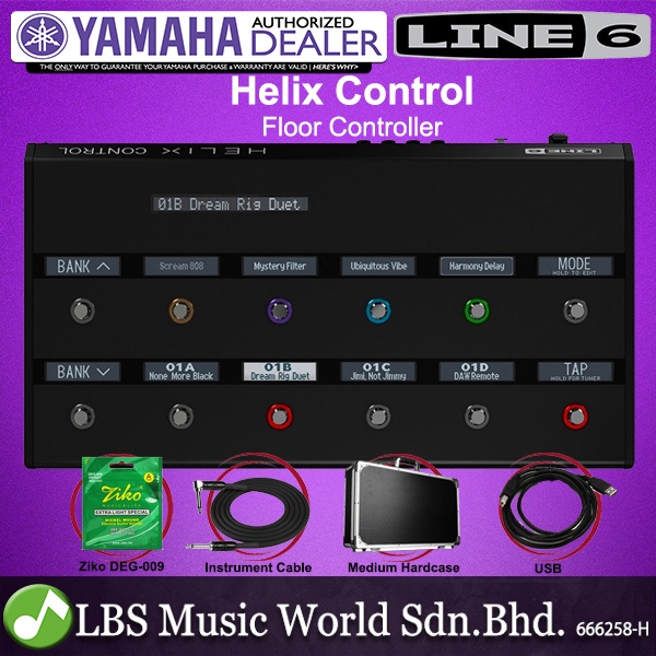 Line 6 Helix Control Floor Controller for Helix Rack Multi Effect ...
