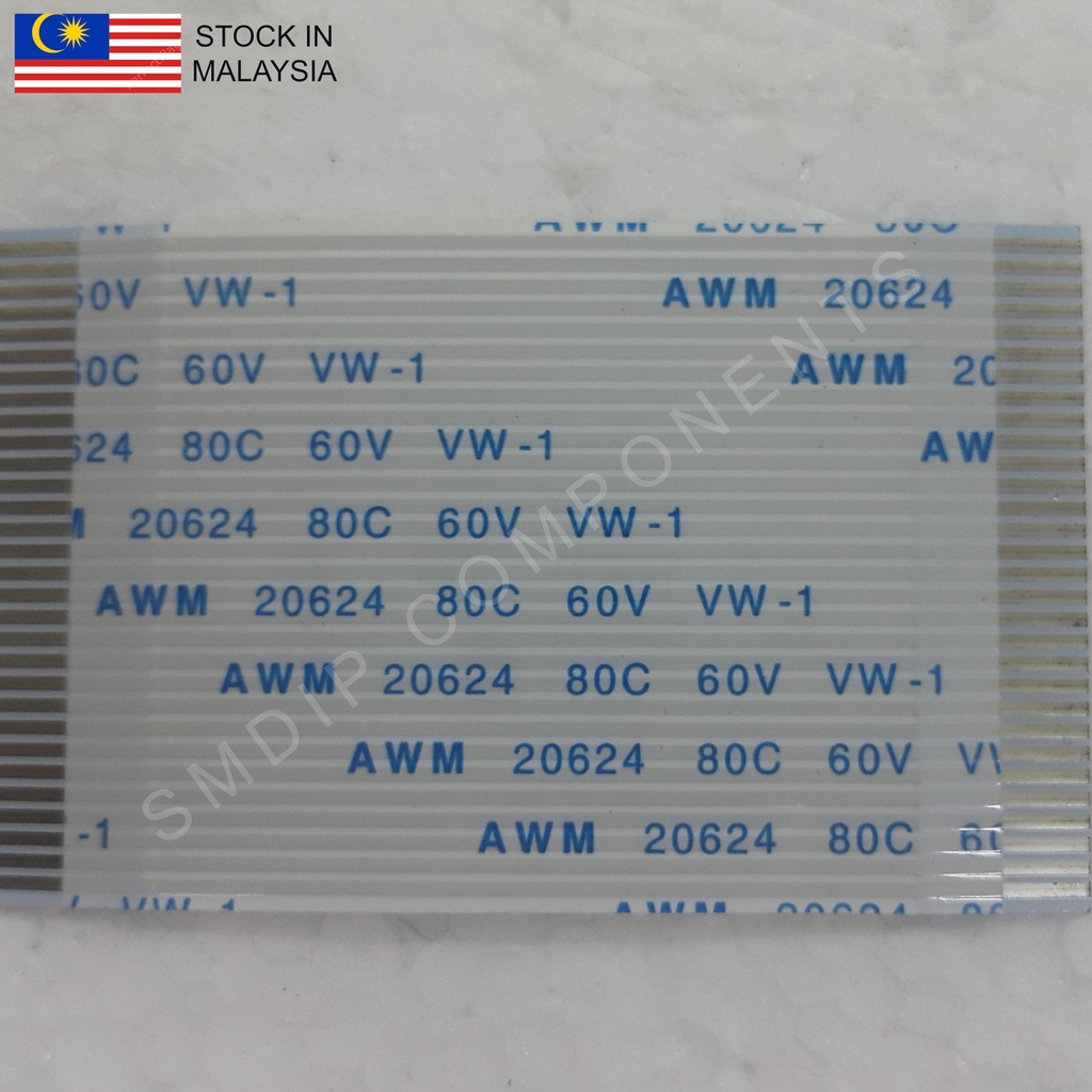 Midas FFC / FPC Cable, 30-pin, 1.0mm Pitch, Same Sided Contacts, 5cm ...