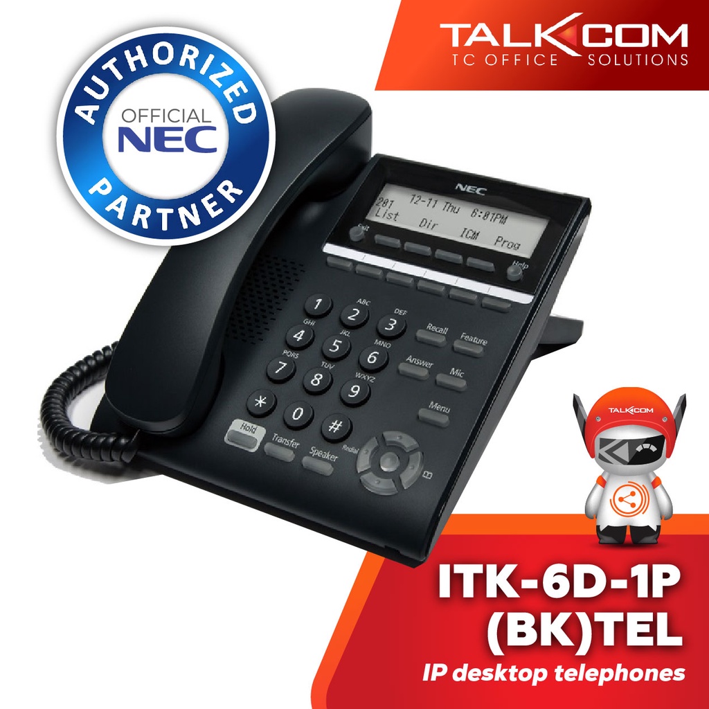 [ NEC ] 6Button Network Display Telephone (BLK) | Shopee Malaysia