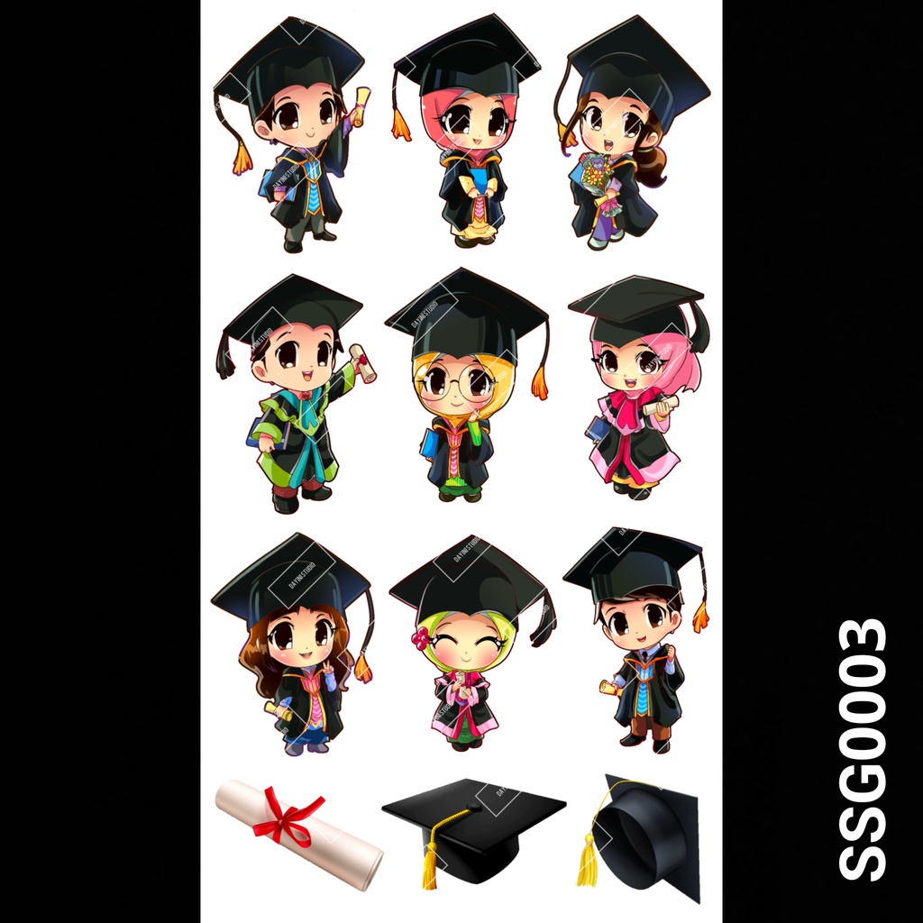 Sticker Sheet Convocation Graduation Day | Congratulation Congrats ...