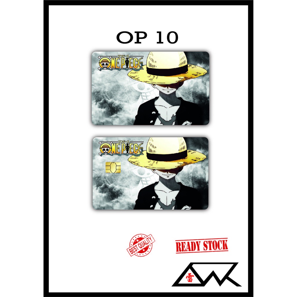 ONE PIECE BANK ATM CARD, TOUCH N GO CARD STICKER SKIN COVER (WATER ...