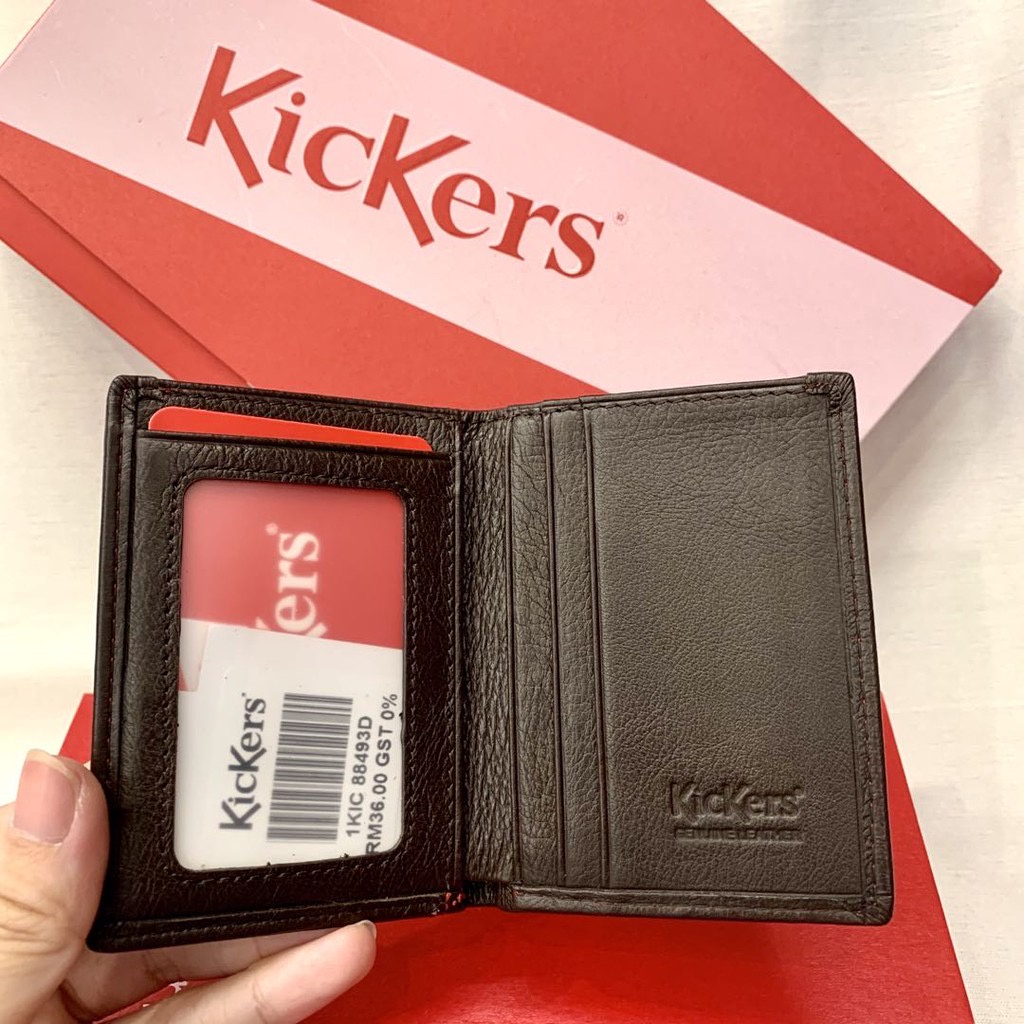 Kickers Card Holder Small Purse Mini Wallet Original Genuine Leather ...
