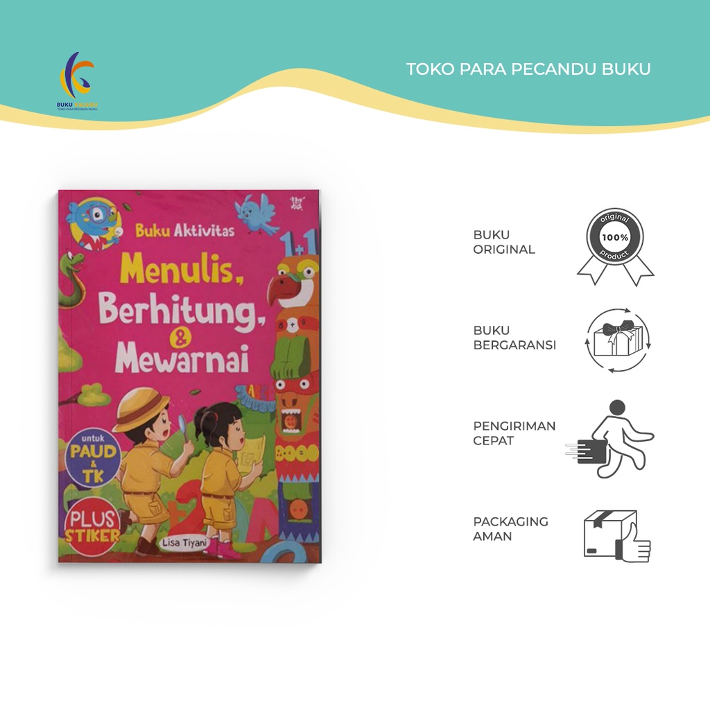 Children's Book - Activity Book: Writing, Counting, & Coloring For Paud ...