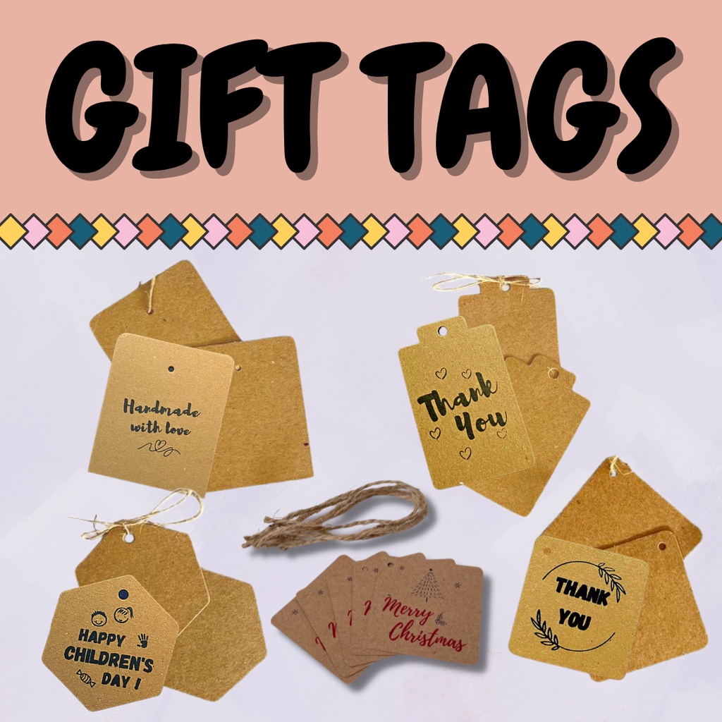 25pcs) 275GSM Kraft Paper Tags/Hang Tags/Party Favor/Christmas Labels ...