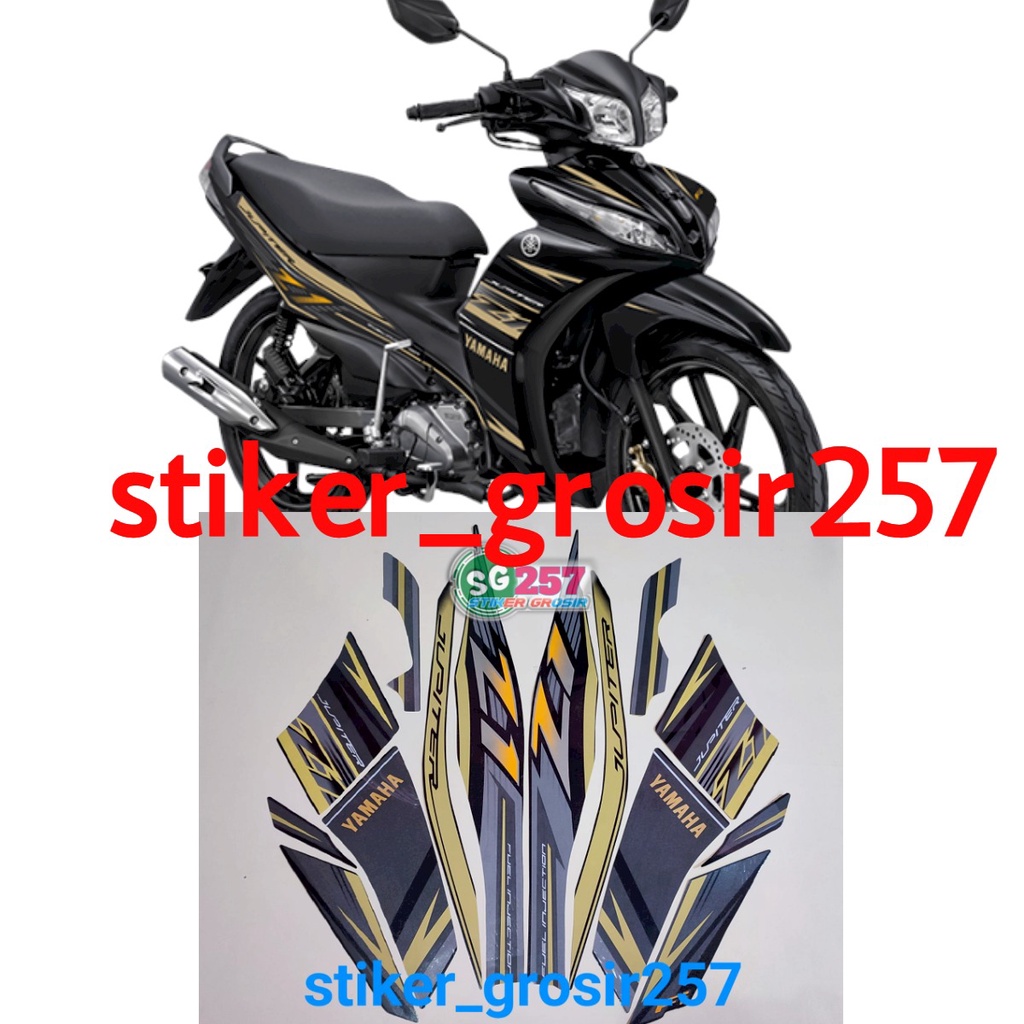 HITAM 2016 YAMAHA JUPITER Z1 BODY LES LIS STRIPING STICKER BLACK ...