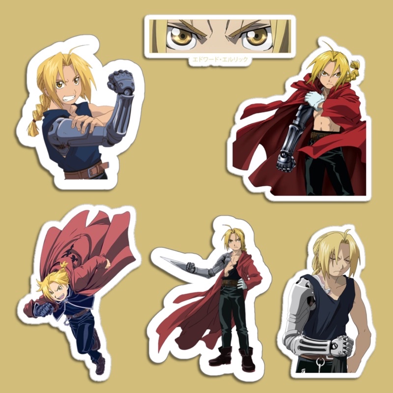 Sticker Anime Fullmetal Alchemist Brotherhood Elric brothers Edward ...
