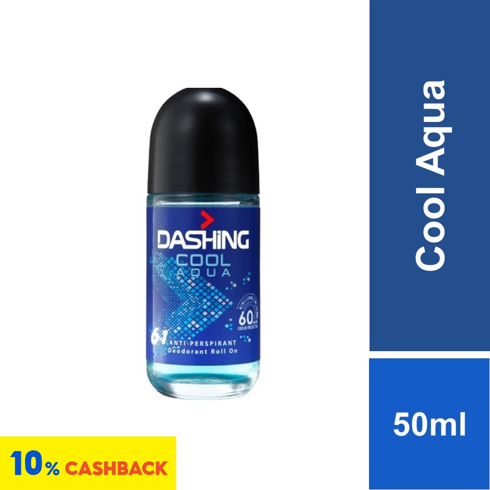 Dashing Anti-Perspirant Roll On Deodorant Cool Aqua 50ml | Shopee Malaysia