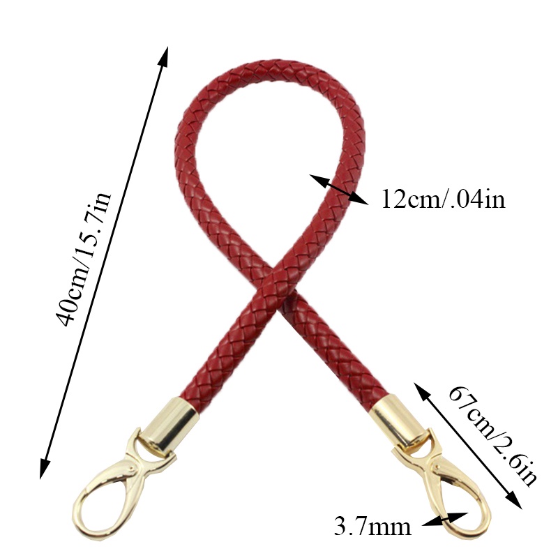 Bag Handle Hand Strap Belt Braided 40cm DIY Detachable PU Leather ...