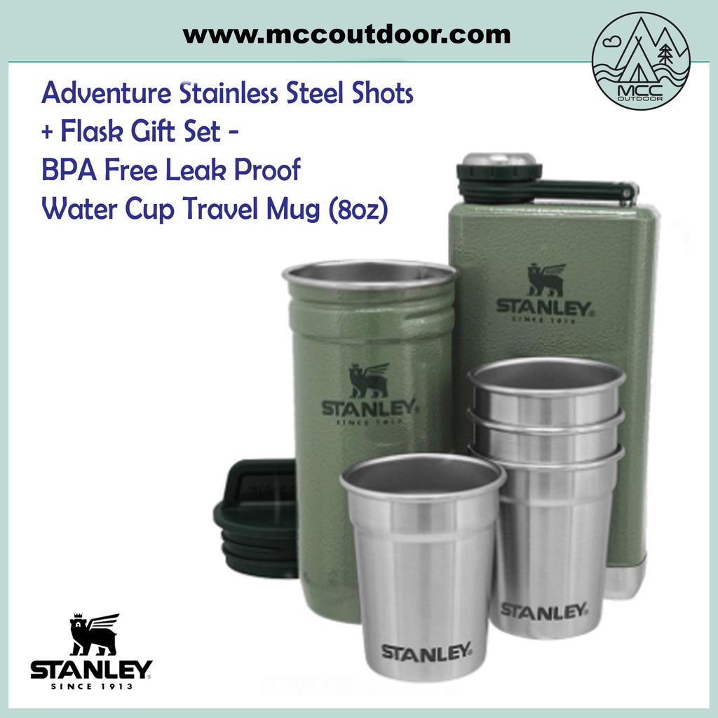 STANLEY® Adventure Stainless Steel Shots + Flask Gift Set - BPA Free ...
