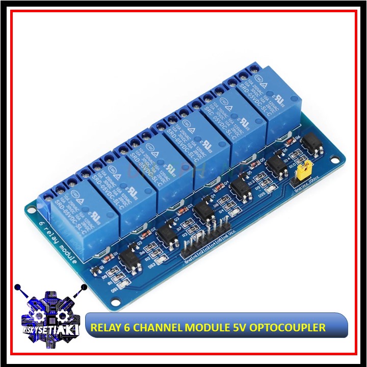 Relay 6 CHANNEL MODULE 5V OPTOCOUPLER ARDUINO UNO RASPBERRY PI | Shopee ...