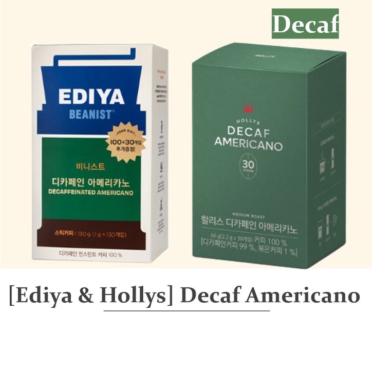 [Ediya & Hollys] Decaf Coffee Decaffeinated Coffee Decaf Instant Coffee Supremo Instant ...