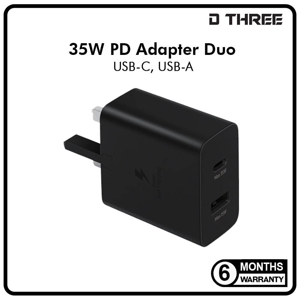 Samsung 35W PD Adapter Duo (USB-C, USB-A) | Original Malaysia New Set ...