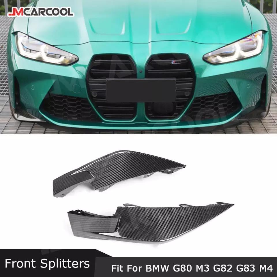 Dry Carbon Fiber Car Front Bumper Lip Splitters Canards For BMW 3 Series G80 M3 4 Series G82 G83 ...