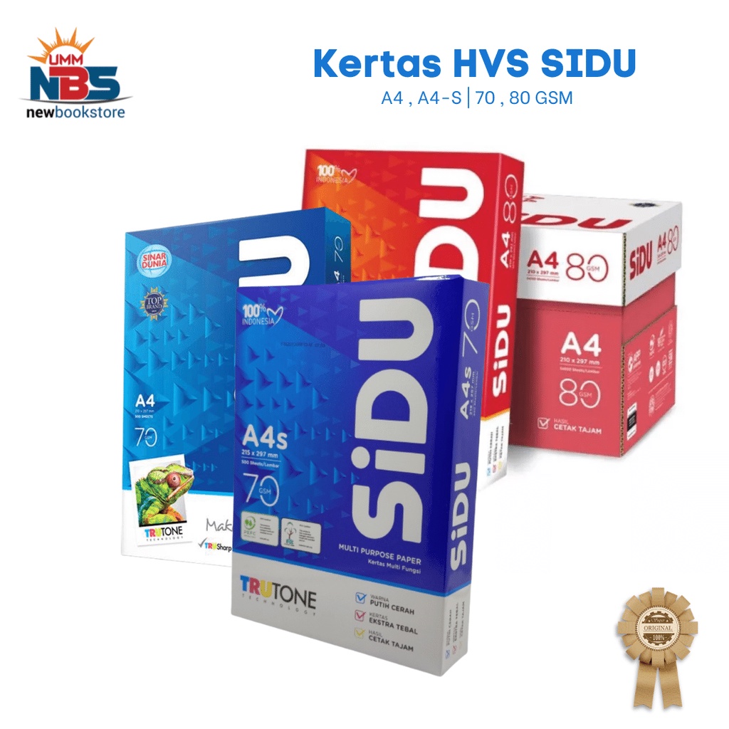 Printer / Photocopy Paper | Hvs A4, A4-S SIDU paper ( Sinar Dunia) 70 ...