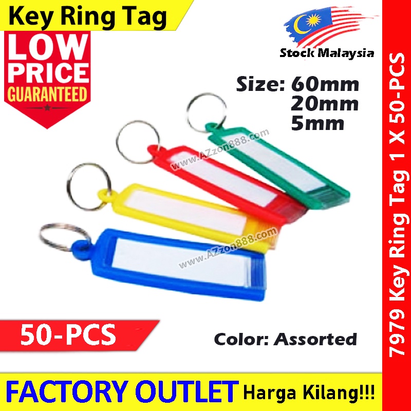 【50-PCS】 Plastic Key Tag / Key Ring / kunci cincin / 钥匙圈 ...