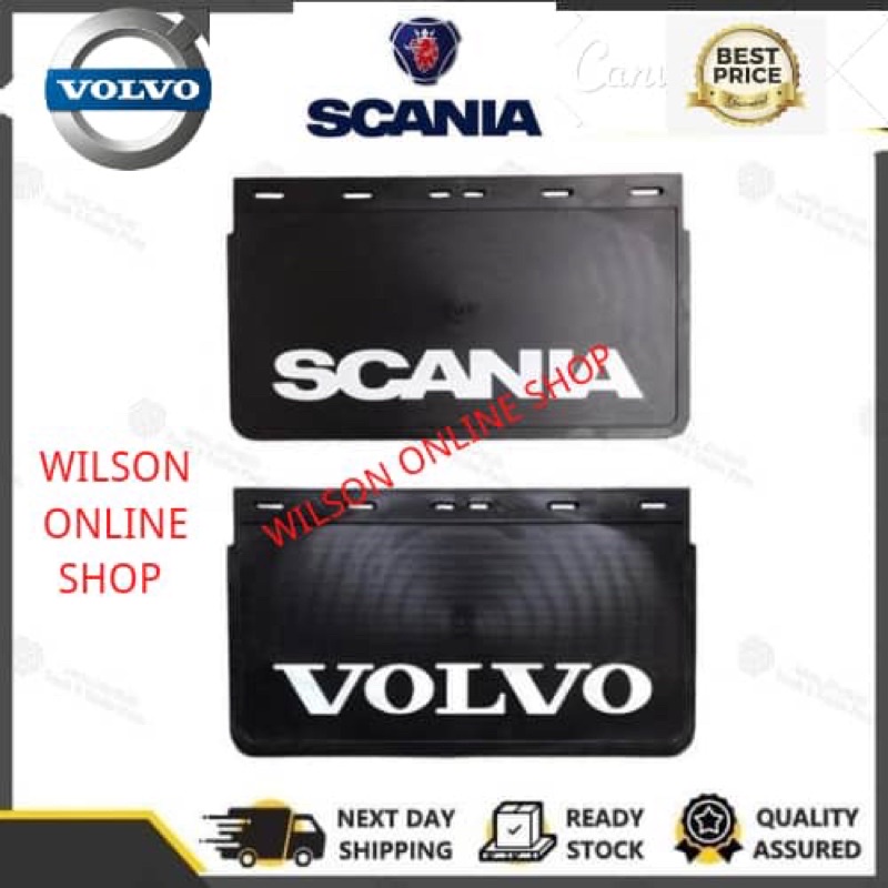 Volvo Scania Mudflap Mudguard PVC 15"X26" Lorry Trailers Van Trucks ...