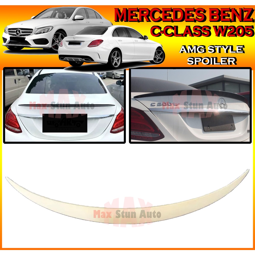 MERCEDES BENZ C-CLASS W205 AMG STYLE REAR TRUNK SPOILER DUCKTAIL (AM ...